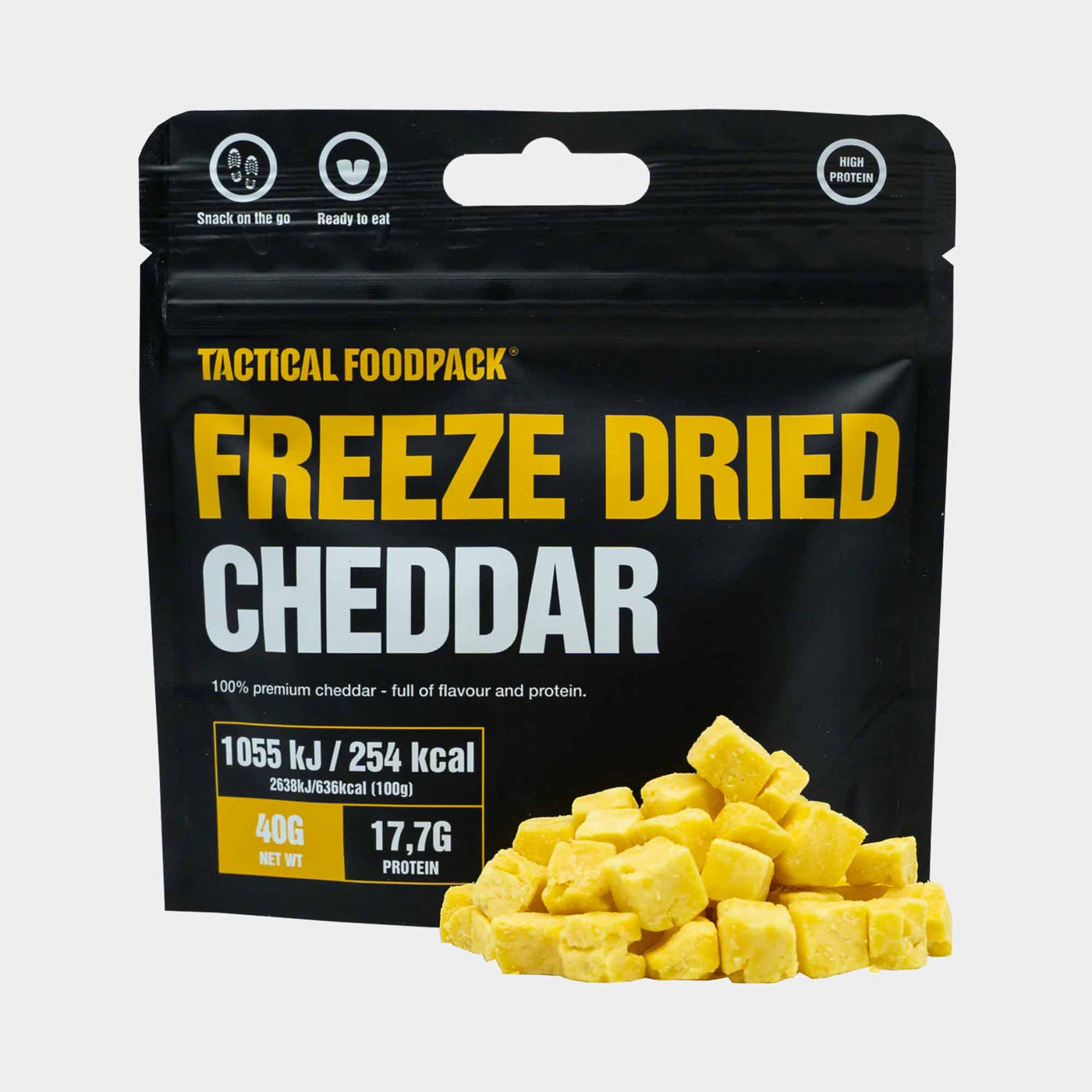 Freeze-dried Cheddar cheese snack - Tactical Foodpack — SERMILITAR