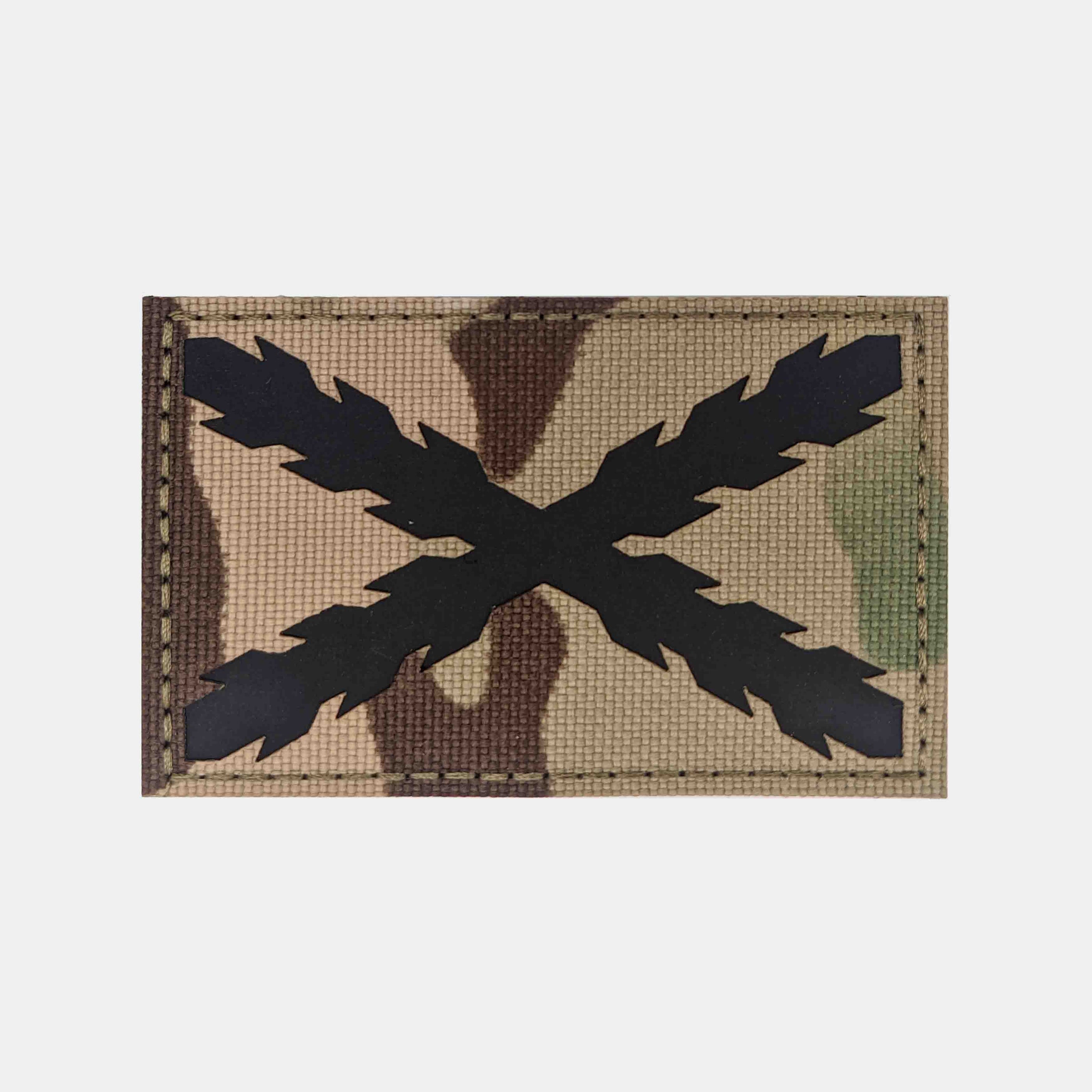 Burgundy Cross IR Patch - Multicam — SERMILITAR